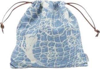 Loewe unisex, Pre-owned, Bleu, Taille: ONE Size Pochette en denim Pre-owned