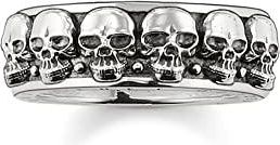 Thomas Sabo TR1878-001-12 Bague en argent sterling 925 Motif crânes Unisexe, 62, Argent sterling, Aucune pierre précieuse