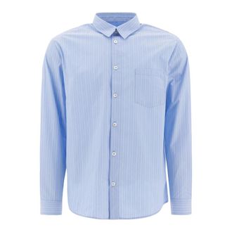 A.P.C. A.p.c., Homme, Chemises, Bleu, Taille: XL Chemise Bleue &agrave; Rayures Style Classique