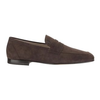Tod's Homme, Chaussures, Brun, Taille: 43 EU Mocassins en daim avec logo