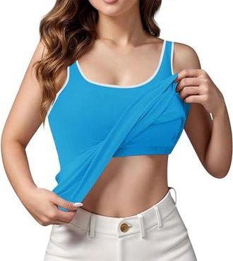 Generic D&eacute;bardeur Femme Maillot De Corps Hauts sans Manches Confortables et &agrave; la Mode pour Femmes Parfaits pour l&eacute;t&eacute; &agrave; associer avec des Jeans ou des Shorts p