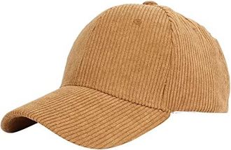 Generic Casquette de baseball en velours c&ocirc;tel&eacute; pour homme et femme - Chapeaux de sport chauds pour lext&eacute;rieur et les voyages, dor&eacute;, Taille unique