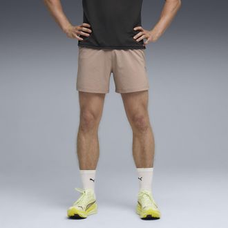 Puma Short de running 13 cm Dreamrun dryCELL Homme, V&ecirc;tements, Beige, XXL