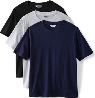 Lands End Kurz&auml;rmelige Rundhalsshirts im 3er-Set, Damen, Gr&ouml;&szlig;e:52-54 plus, Sonstige, by Lands End