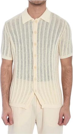 Barena Homme, Chemises, Beige, Taille: M Polo Tricot Manches Courtes
