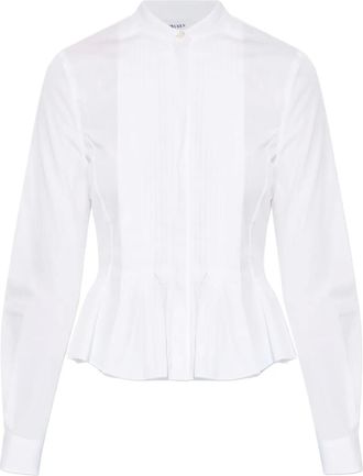 Alexander McQueen Hemd mit Falten - Wei&szlig;