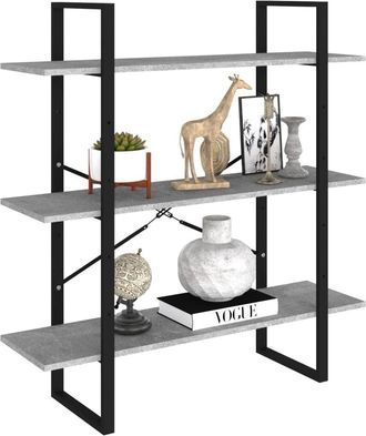 Generic B&uuml;cherregal, Standregal, Wandregal, B&uuml;rorregal, Aktenregal, Regal, Mehrzweckregal f&uuml;r Wohnzimmer, Heimb&uuml;ro, Holzwerkstoff Metall(Wei&szlig; 100x30x105cm) (1