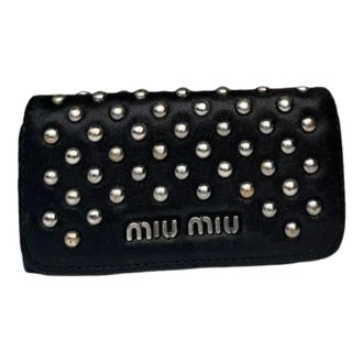 Miu Miu Portefeuille en cuir Pre-owned - Femme - Pre-owned - Noir - Taille: ONE Size