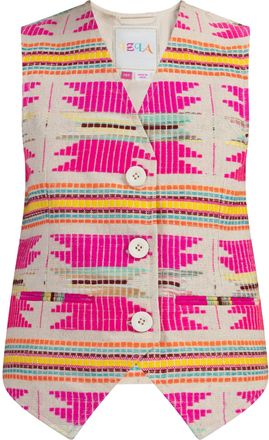 Izia Weste M&auml;dchen Pinkes Inka Muster