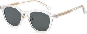 Generic Lunettes De Soleil Rondes R&eacute;tro Tendance For Hommes Et Femmes, Id&eacute;ales For Les S&eacute;ances Photo De Soir&eacute;e, Avec Verres Polaris&eacute;s For Les Trajets Quotidie