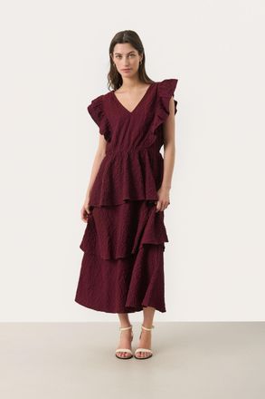 Part Two Kleid TulaPW Gerade Passform bordo