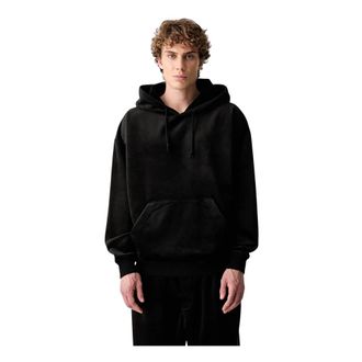 Yohji Yamamoto Velvet Corduroy Hoodie - - Sweatshirts & Hoodies - Herren - Schwarzk - 2XL