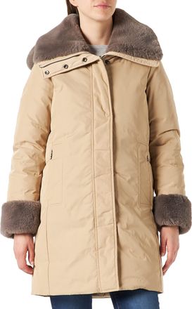 Geox Damen W MACAONE W1426QT2883 Down Coat, Pepper BEIGE, 42