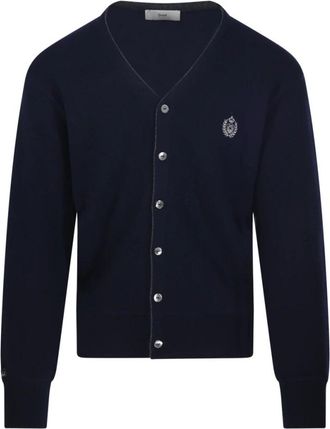 Dunst Homme, Pulls, Bleu, Taille: S Essential Logo Knit Cardigan