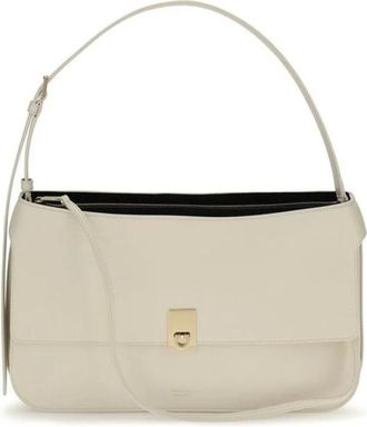 Ferragamo Sac port&eacute; &eacute;paule Gancini Lock - Femme - Sacs - Beige - Taille: ONE Size