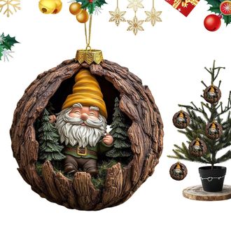 Generic GNOME Ornament for Christmas Tree, 2D Cute Acrylic Pendants | GNOME Christmas Pendants - for Winter Gardening Indoor Thanksgiving Birthday Party Offic