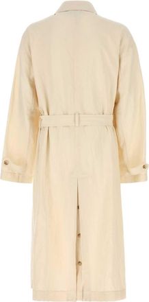 Dolce & Gabbana Bianconaturale Exterior: Cotton Linen Trench Coat