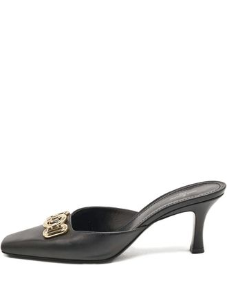 Louis Vuitton mules Rotary 75 mm &agrave; bout carr&eacute; - Noir