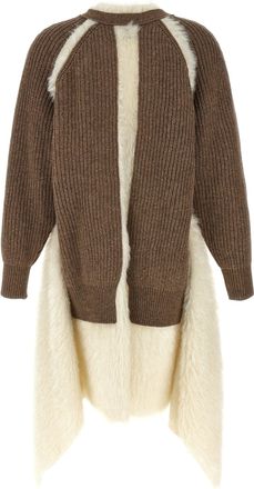 Undercover Wool & Faux Fur Cardigan - Brown
