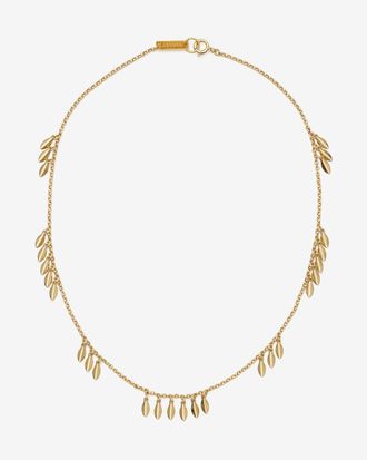 Isabel Marant Collier Metal Shiny Leaf - Femme - Dor&eacute; - Isabel Marant