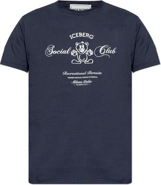 Iceberg Homme, Tops, Bleu, Taille: L T-Shirt Imprim&eacute;