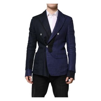 Dolce & Gabbana Marineblauer Doppelreihiger Blazer - - Suits - Herren - Blau - XL