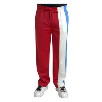 Dolce & Gabbana Homme, Pantalons, Multicolore, Taille: M Pantalon de Surv&ecirc;tement &Eacute;l&eacute;gant &agrave; Rayures avec Cordon