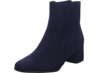 Marco Tozzi Damen Stiefelette samtig weich Blockabsatz 2-25364-43, Gr&ouml;&szlig;e:38 EU, Farbe:Blau
