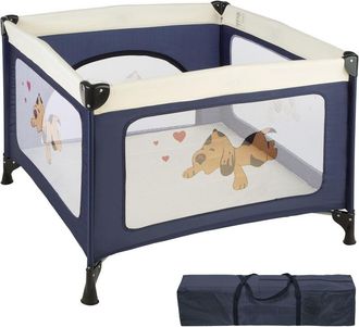 TecTake Parc Bébé, Lit de voyage Pliant Tommy Junior 105x105x78cm - bleu