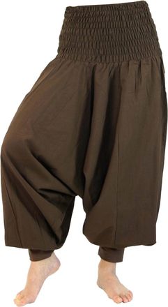 Guru Shop Aladinhose,Yogahose, Pluderhose, Pumphose - Braun, Damen, Baumwolle
