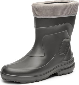 Ladeheid Thermo Eva Gummistiefel Damen gef&uuml;ttert wasserdichte und federleichte Regenstiefel Damen LA-800-2017 (Grau/Grau, 38 EU)