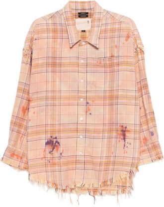 R13 Long-sleeve Plaid-pattern Shirt