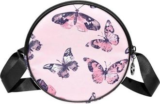 Generic Sac &agrave; bandouli&egrave;re rond pour femme, petit sac &agrave; bandouli&egrave;re avec fermeture &eacute;clair, bretelles r&eacute;glables, style d&eacute;contract&eacute;, pour femmes et filles