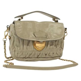 Prada Pre-owned Cuir sacs-prada - Femme - Pre-owned - Beige - Taille: ONE Size