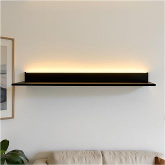 Generic Schwebende Wandregale mit integrierter LED, montierte Pr&auml;sentationsst&auml;nder aus Aluminiumlegierung, rostfreie Aufbewahrungsregale for das Badezimmer zu