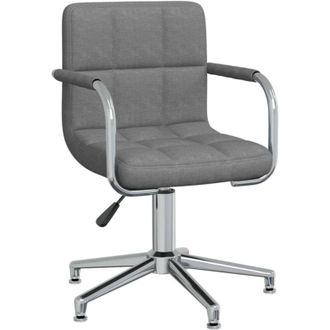 vidaXL Chaise pivotante de bureau Gris clair Tissu Vidaxl