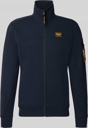 PME Legend Sweatjacke mit Stehkragen und Label-Patch