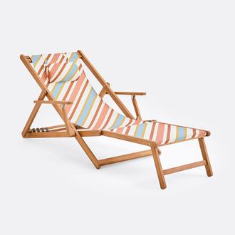 La Redoute Interieurs Chaise Longue Pliante En Acacia Huil&eacute; Sardaigne