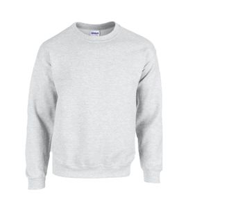 Gildan Herren Sweatshirt aus Fleece mit Rundhalsausschnitt, Stil G18000/1x Ash Grey & 1x HL Kauf Notizblock, XL