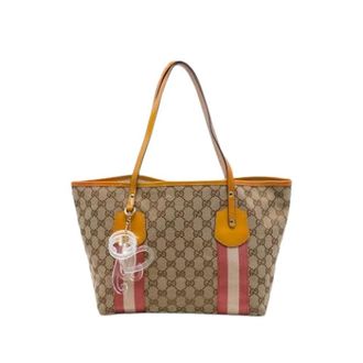 Gucci Pre-owned Vintage Canvas Tote - Femme - Pre-owned - Beige - Taille: ONE Size