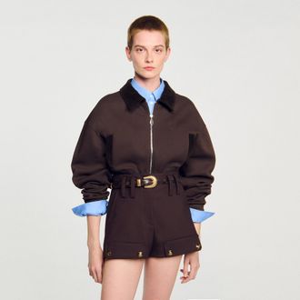 Sandro Ceinture en cuir effet python