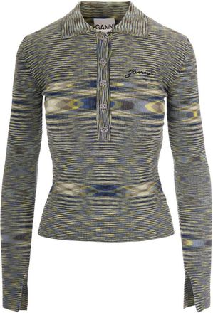 Ganni Femme, Pulls, Multicolore, Taille: 38 FR Maille ras du cou