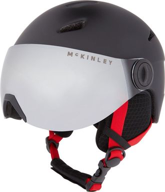 McKinley McKinley Kinder Pulse S2 Visor HS-018 Skihelm, Black/Red, XS