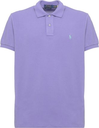 Ralph Lauren Homme, Tops, Violet, Taille: M Polo en Piqu&eacute; de Coton