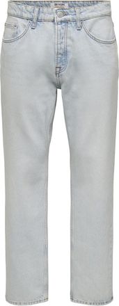 Only & Sons Herren Onsedge Straight Lb 9393 Dot DNM Noos, Light Blue Bleached Denim, 27W x 32L