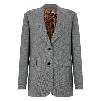 Dolce & Gabbana Prince of Wales Einreiher-Blazer - - Jackets - Damen - Grau - M