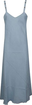 Pinko Pinko, Femme, Robes, Bleu, Taille: 42 FR Aisha Long Dress