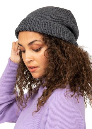 Likemary Beanie Damen - Winterm&uuml;tze aus Merinowolle - Handgestrickte Strickm&uuml;tze, Warm und Atmungsaktiv - F&uuml;r Herbst & Winter, Grau