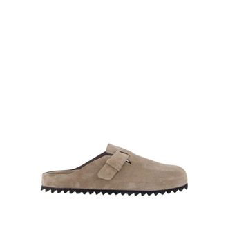 Officine Creative Homme, Chaussures, Beige, Taille: 39 EU Chaussons en Cuir Su&eacute;d&eacute; Taupe