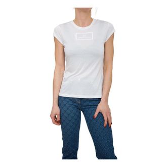 Elisabetta Franchi L&auml;ssiges Baumwoll-T-Shirt f&uuml;r Frauen - - Tops - Damen - Wei&szlig; - S